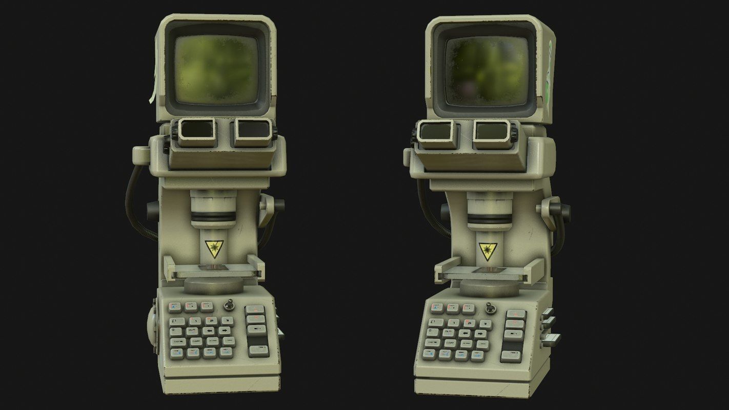3D model Sci-Fi Microscope VR / AR / low-poly | CGTrader
