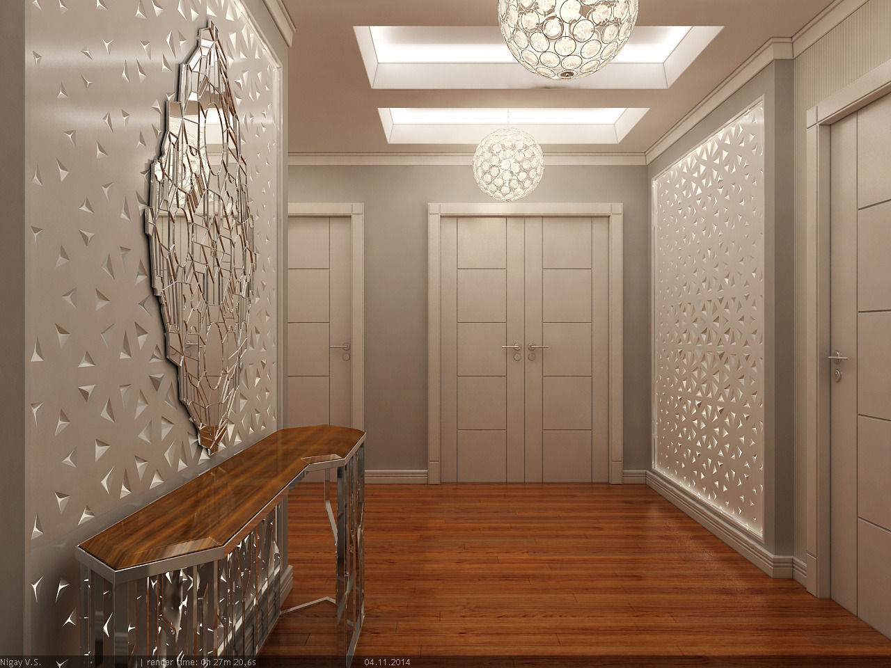 Interior Scene - Flat 02 - modern style - hall 3D model | CGTrader