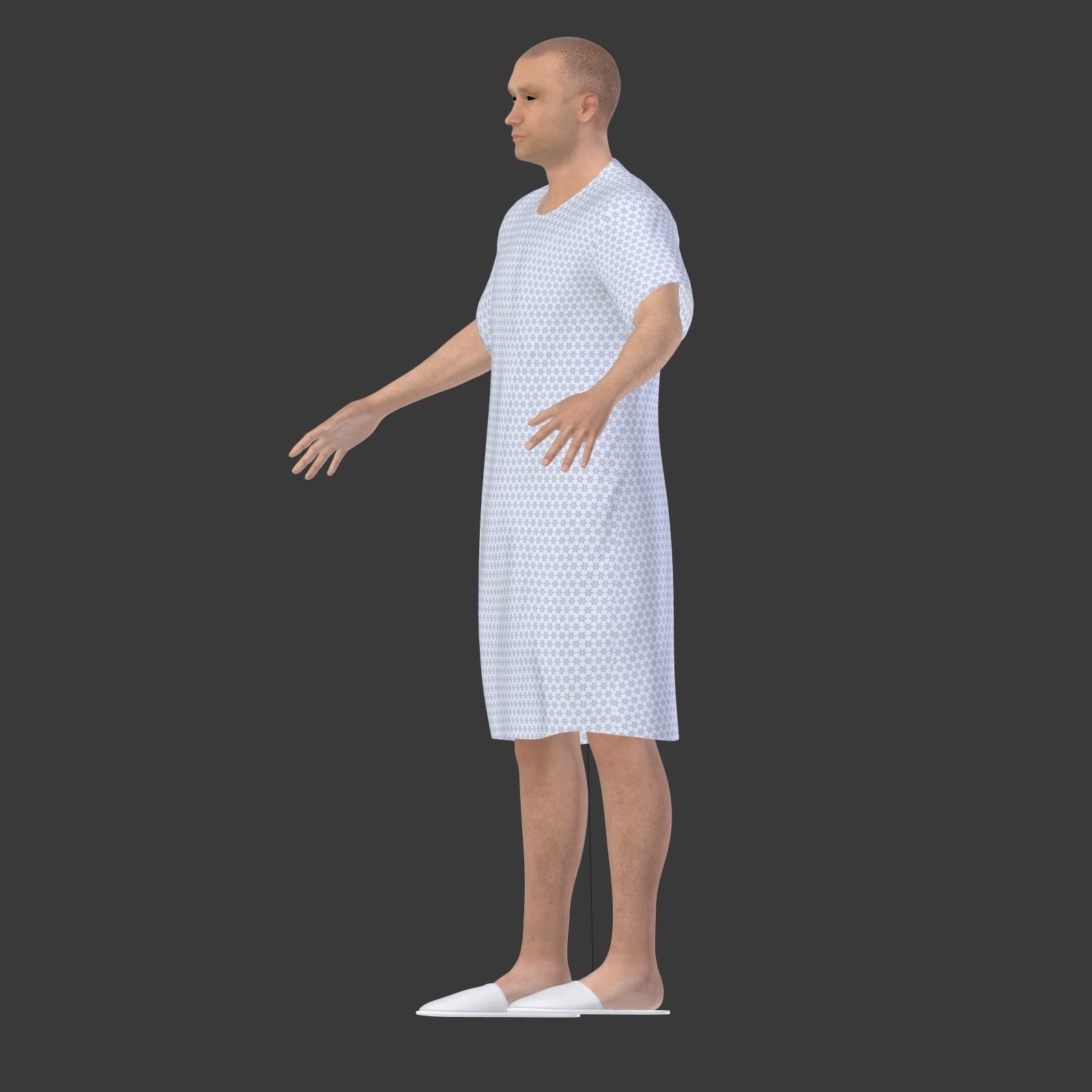 Old Man - Hospital Patient 3D model | CGTrader