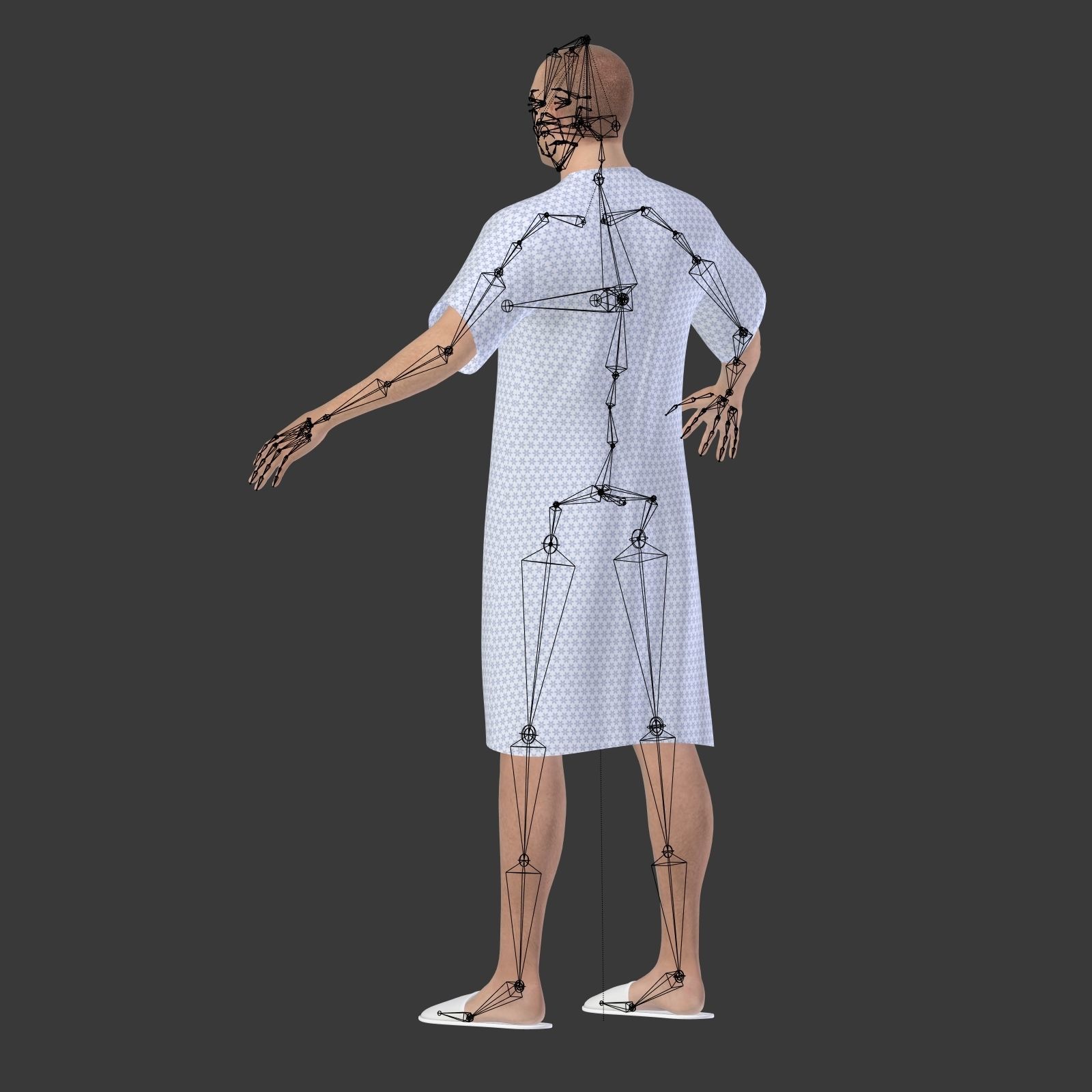 Old Man - Hospital Patient 3D model | CGTrader