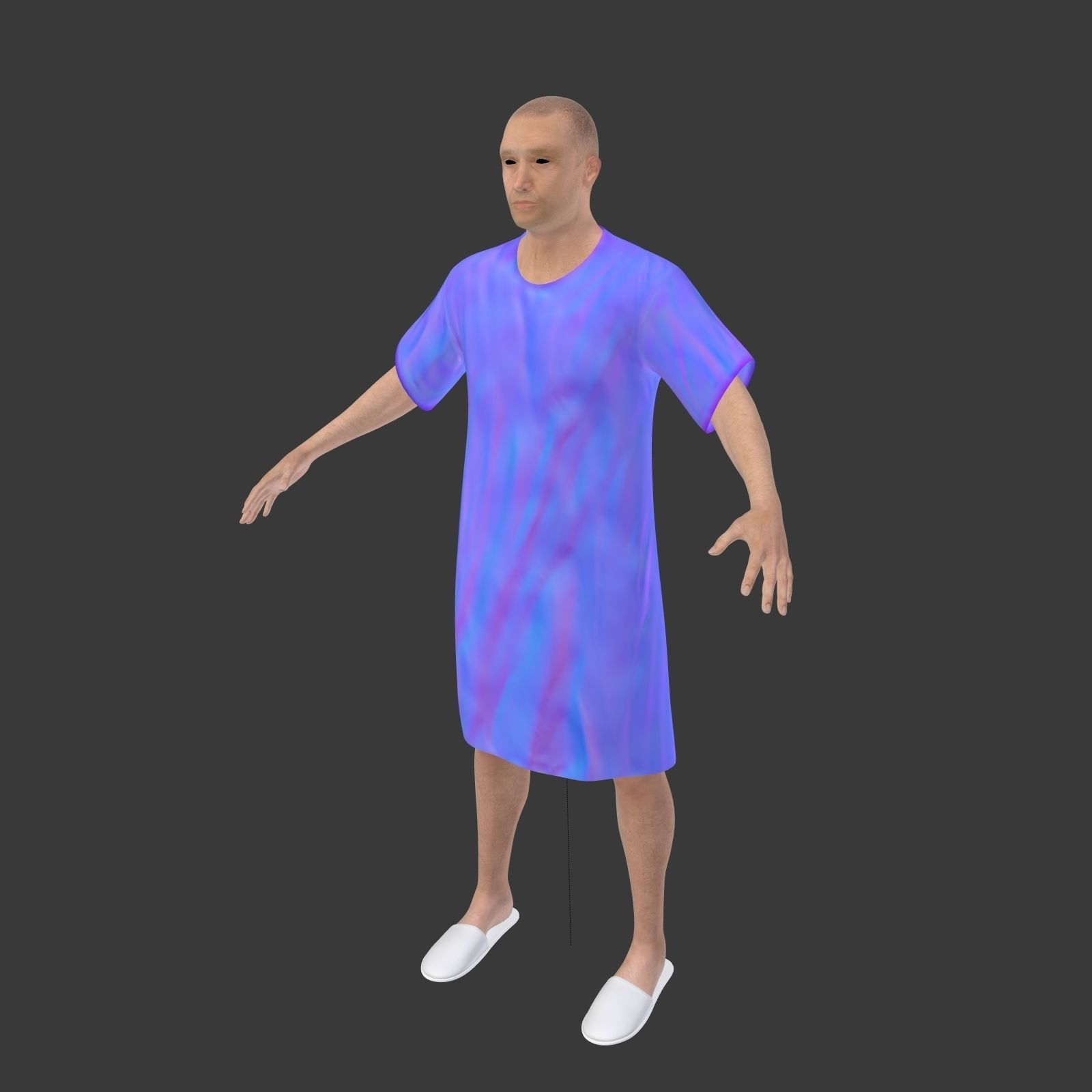 Old Man - Hospital Patient 3D model | CGTrader