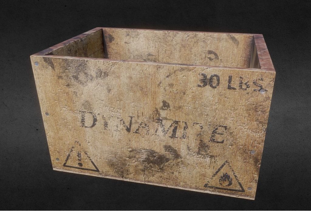 Wooden Dynamite Crate free VR / AR / low-poly 3D model | CGTrader