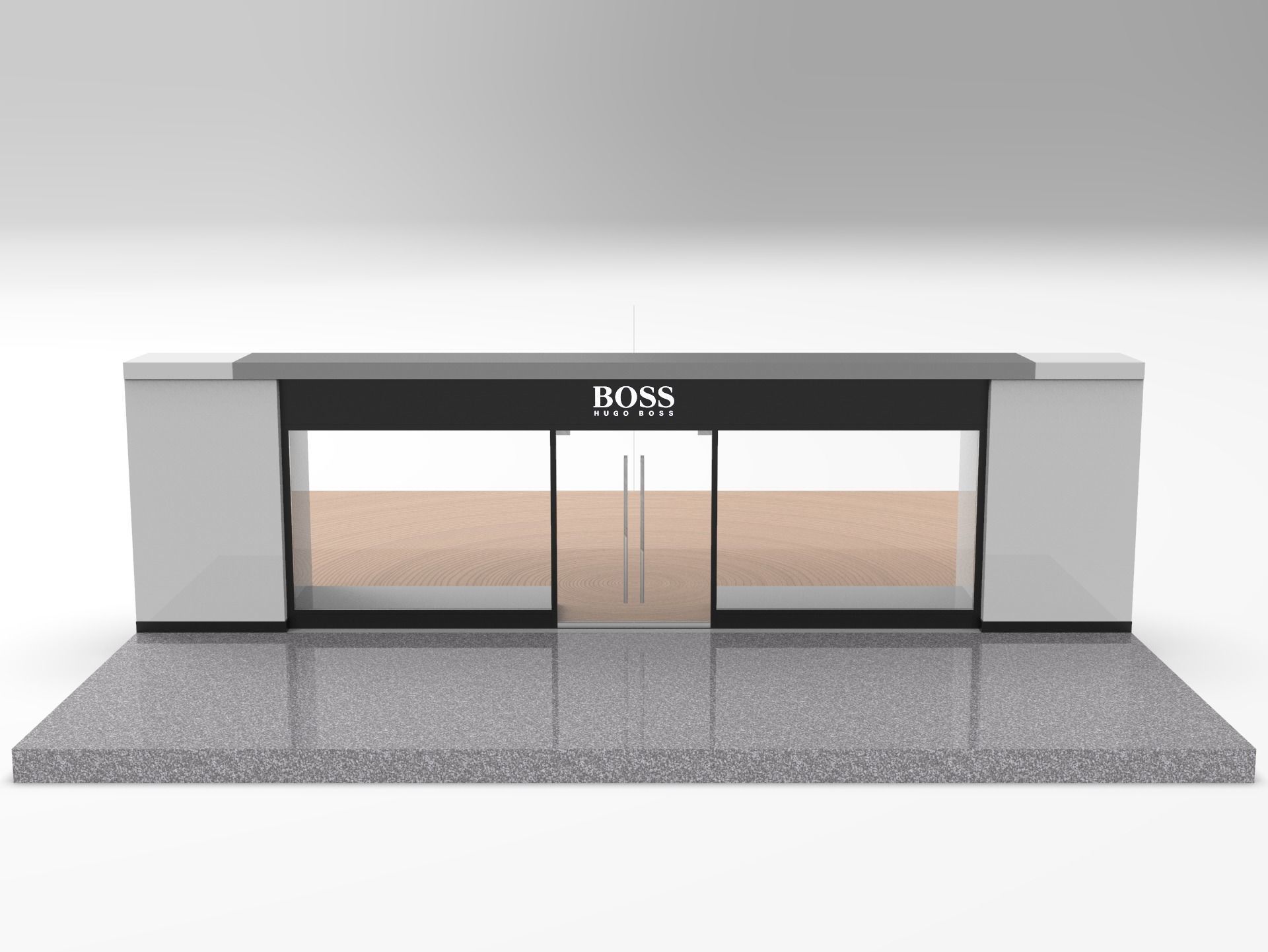 3D model Shop Front - Hugo Boss VR / AR / low-poly | CGTrader
