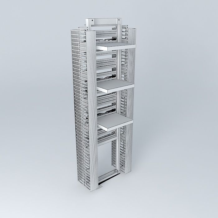 19 inch rack with 3 x Cisco 2960 48 port switches 3D model | CGTrader