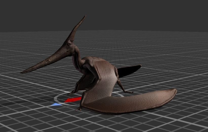 3D model Pterodactyl Asset Pack VR / AR / low-poly rigged animated ...