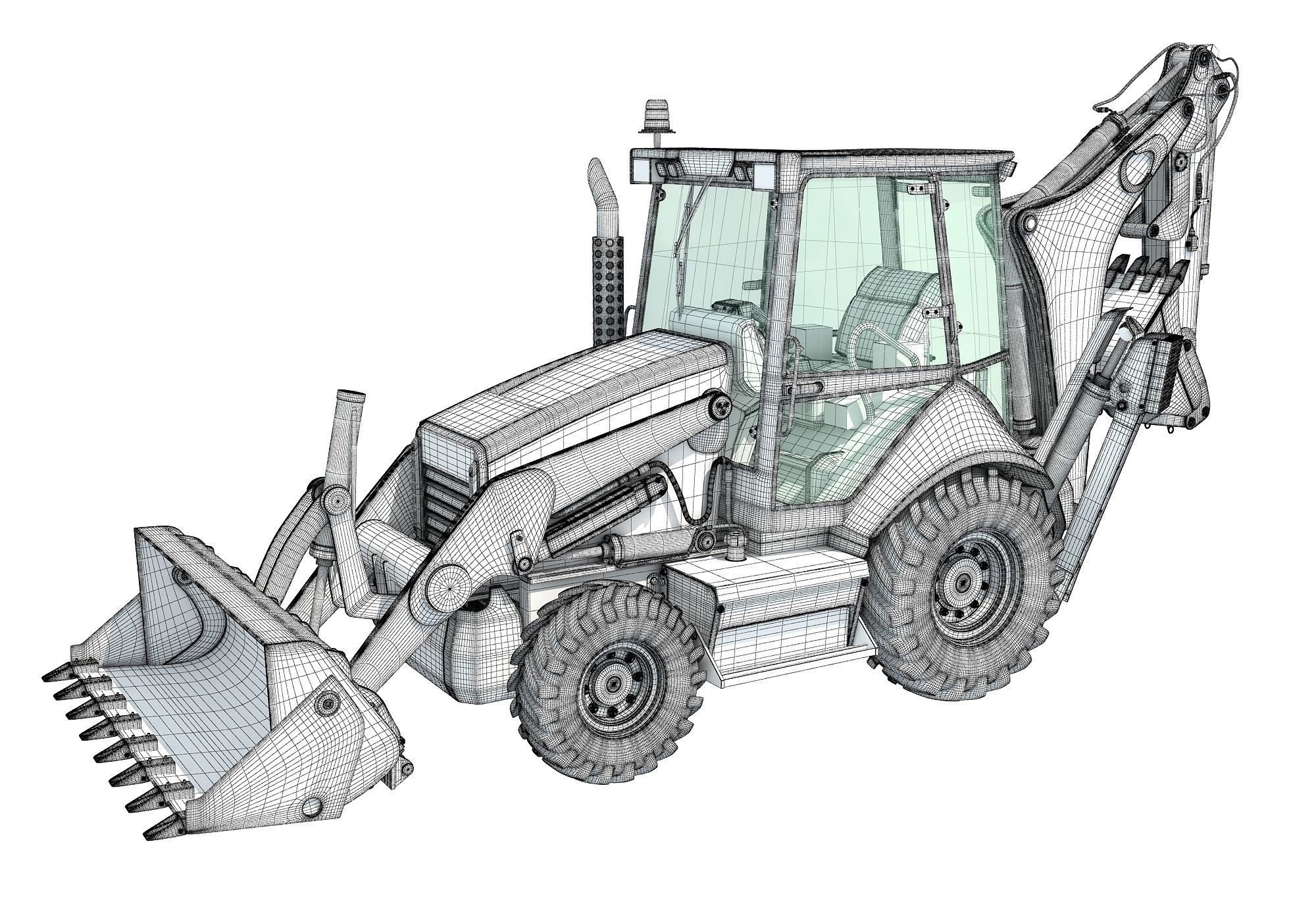 Backhoe Loader 3D Models 3D model | CGTrader