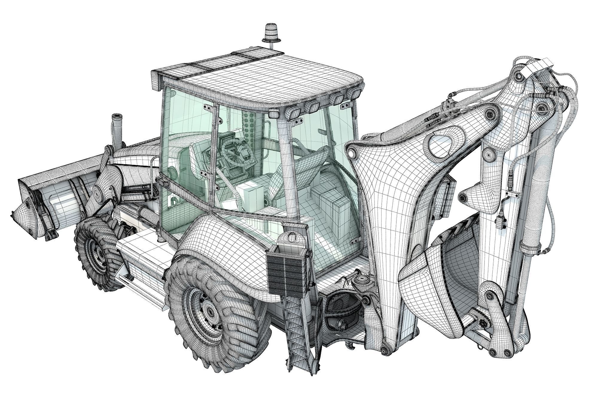 Backhoe Loader 3D Models 3D model | CGTrader