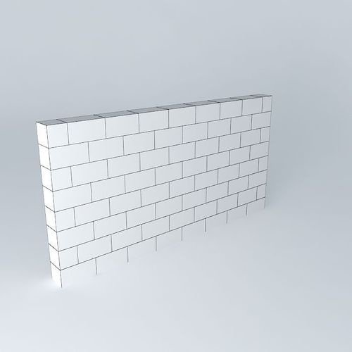 Cinder Block Wall 3D Model .max .obj .3ds .fbx .stl .dae - CGTrader.com