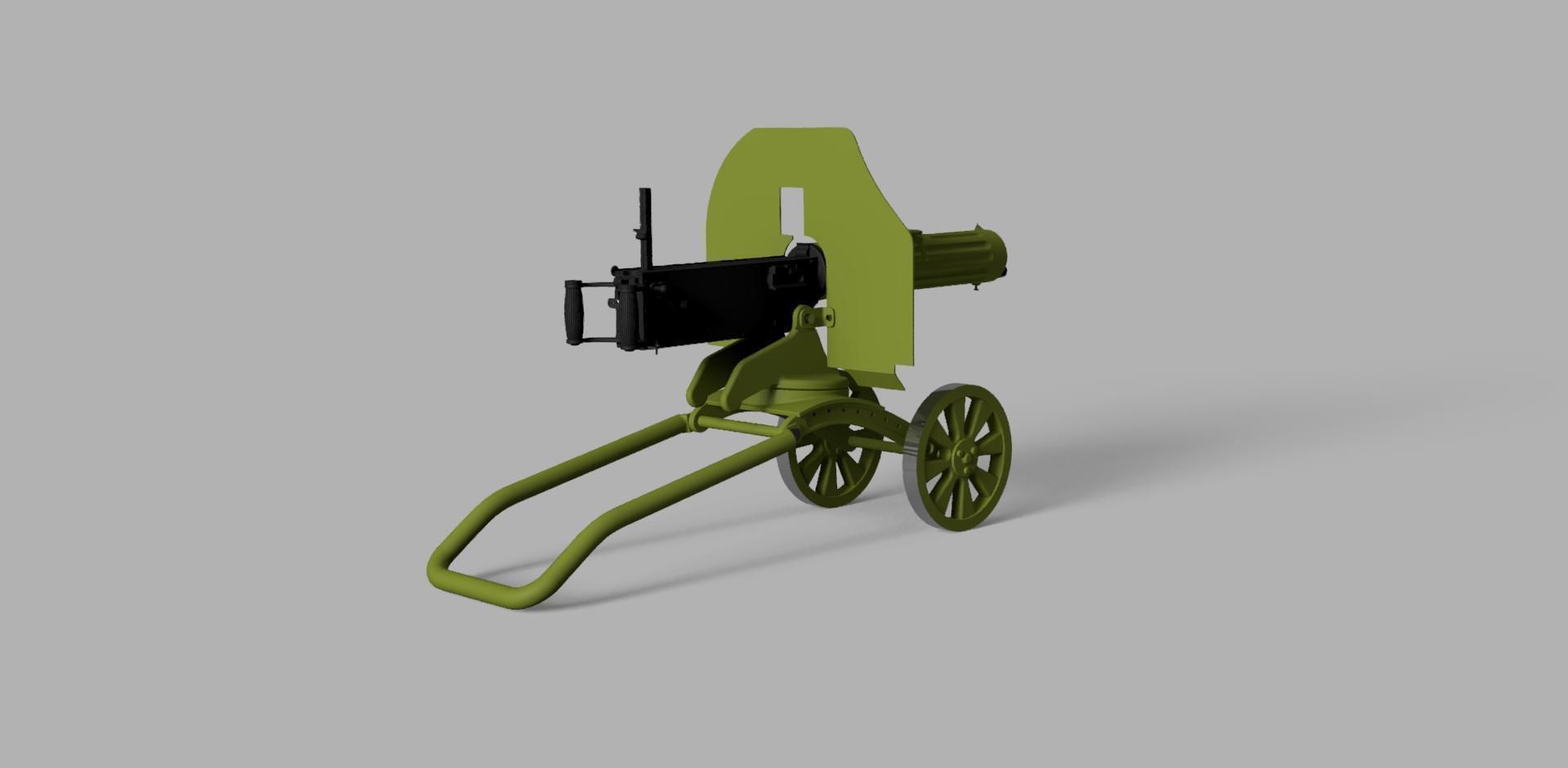 Maxim M1910 machine gun scale model 3D model 3D printable | CGTrader