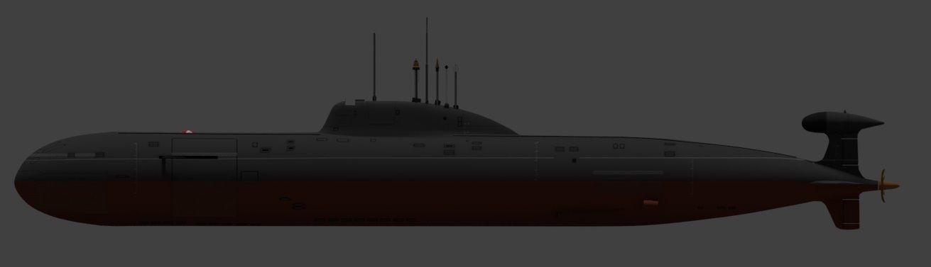 3D model project 971 akula schuka B VR / AR / low-poly | CGTrader
