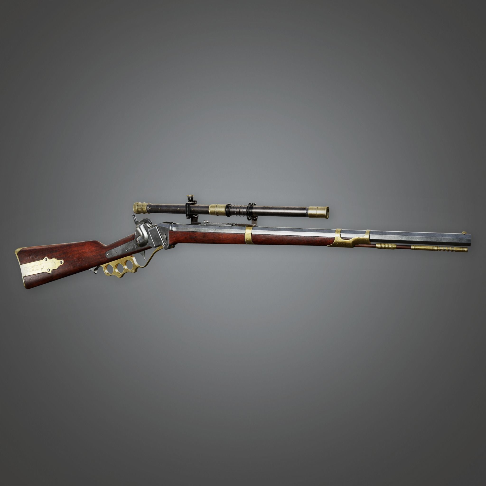 3D model WES - FPS Western Sniper - Brass Knuckle - PBR Game Ready VR ...