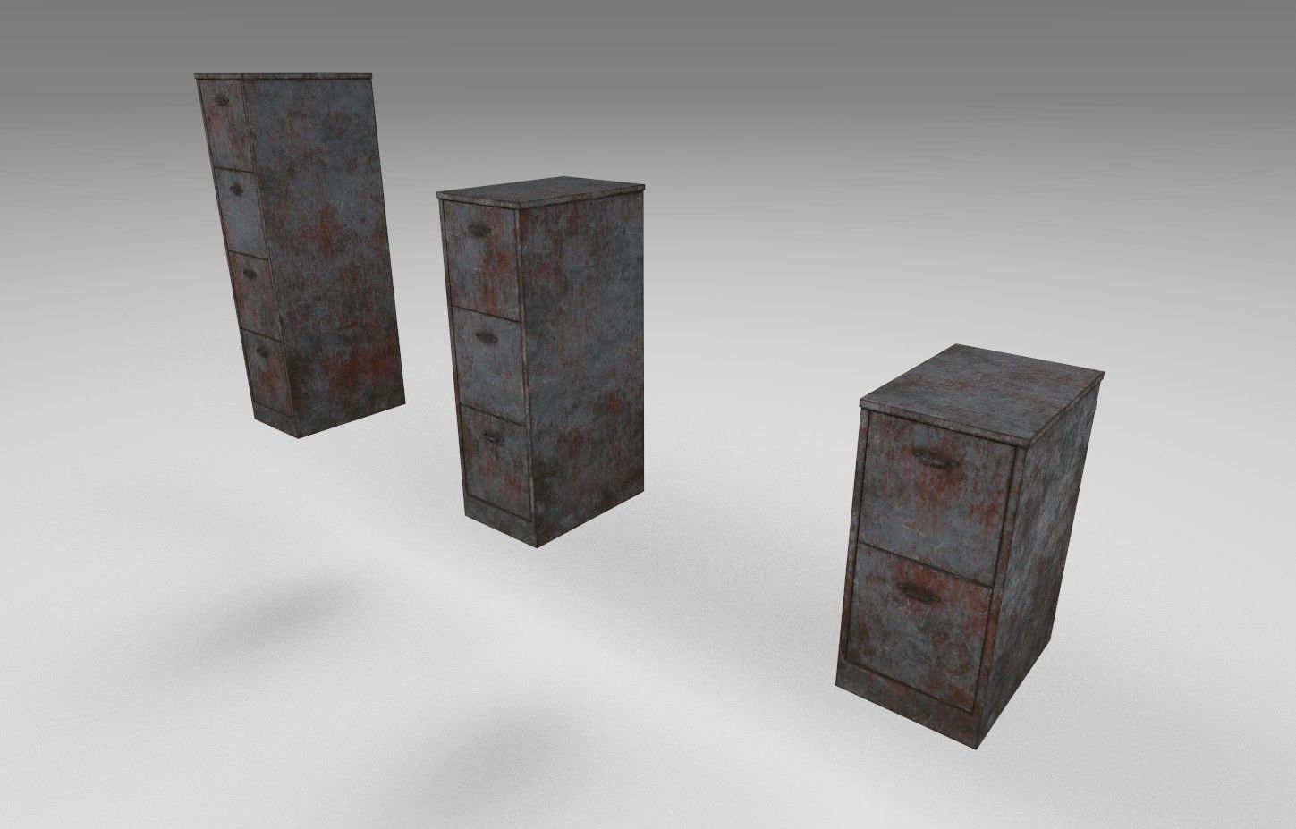 Old Rusty filing cabinets free VR / AR / low-poly 3D model | CGTrader