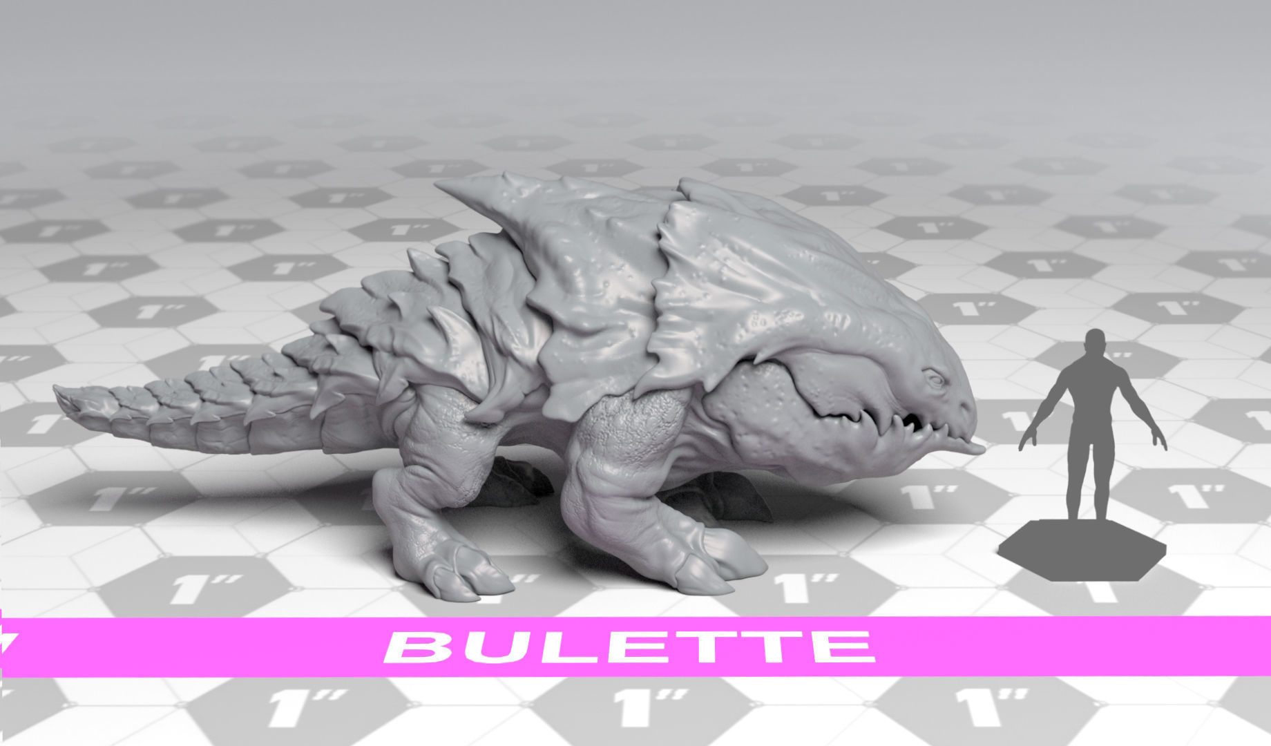Bullete - DnD Monster - 3 Poses 3D model 3D printable | CGTrader
