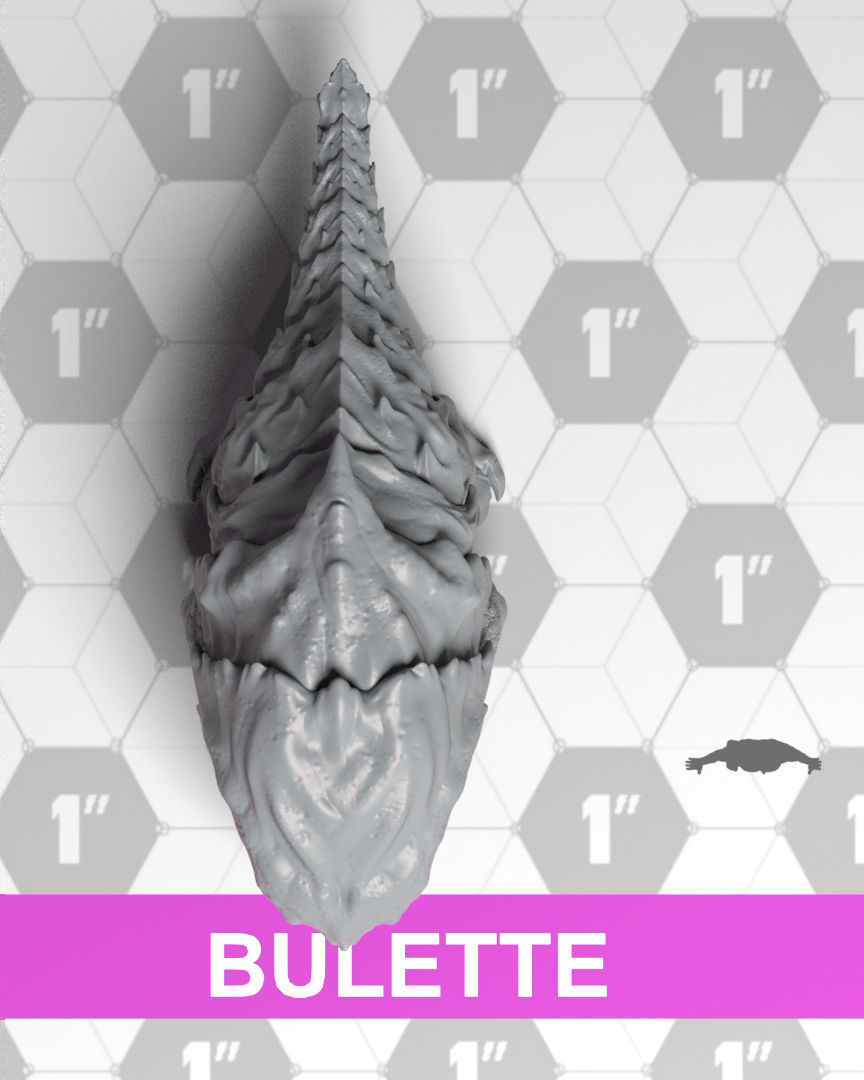 Bullete - DnD Monster - 3 Poses 3D model 3D printable | CGTrader