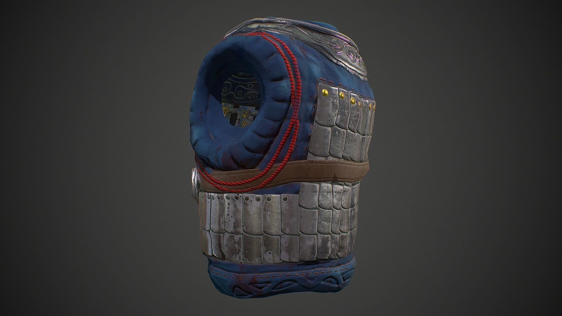 3D model Low poly detailed fantasy armor for character customisation VR ...