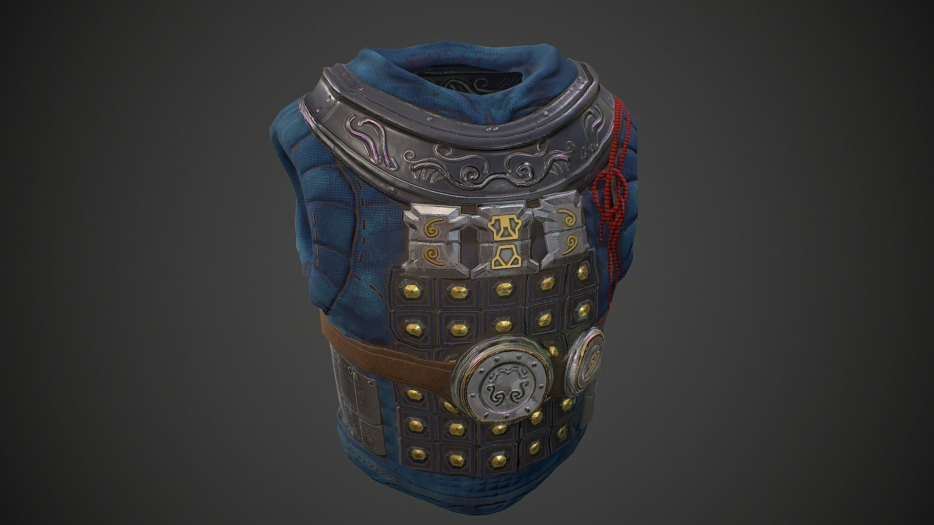 3D model Low poly detailed fantasy armor for character customisation VR ...