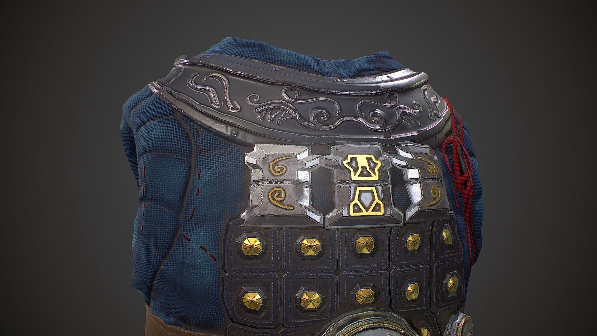 3D model Low poly detailed fantasy armor for character customisation VR ...