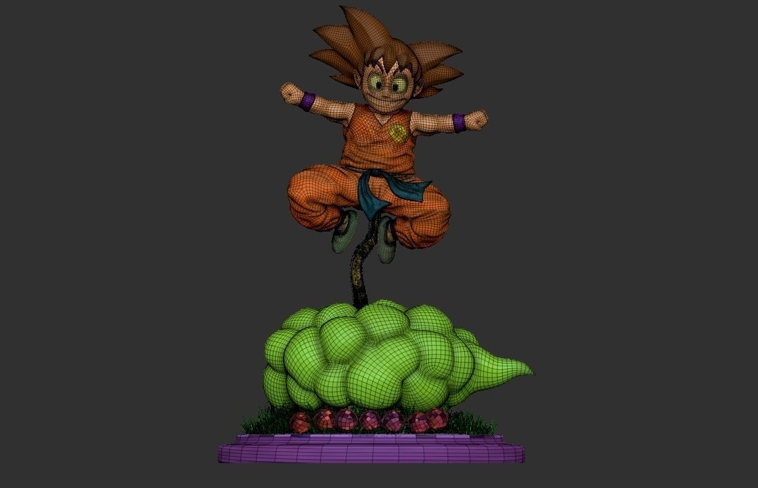 Son Goku Zbrush Dragon Ball 3D Figure 3D model | CGTrader
