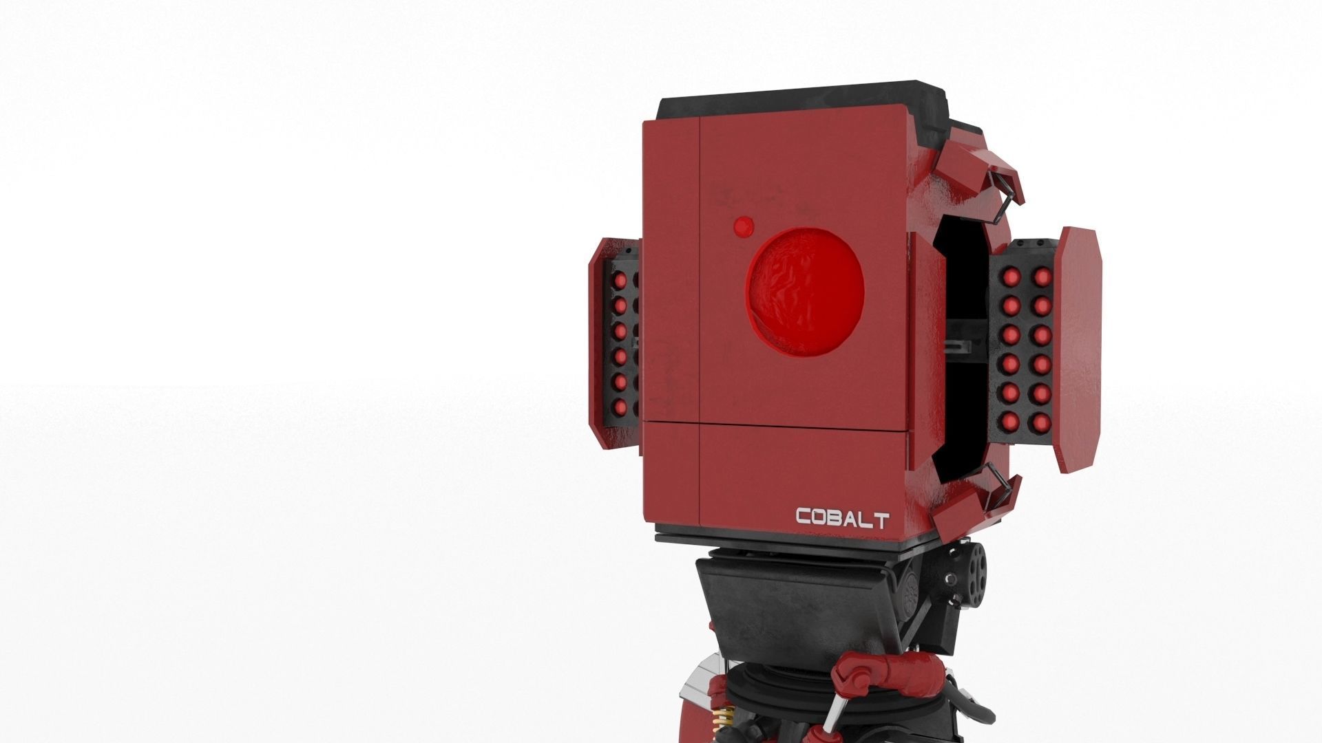 3D model Red Robot Transformer VR / AR / low-poly rigged animated ...