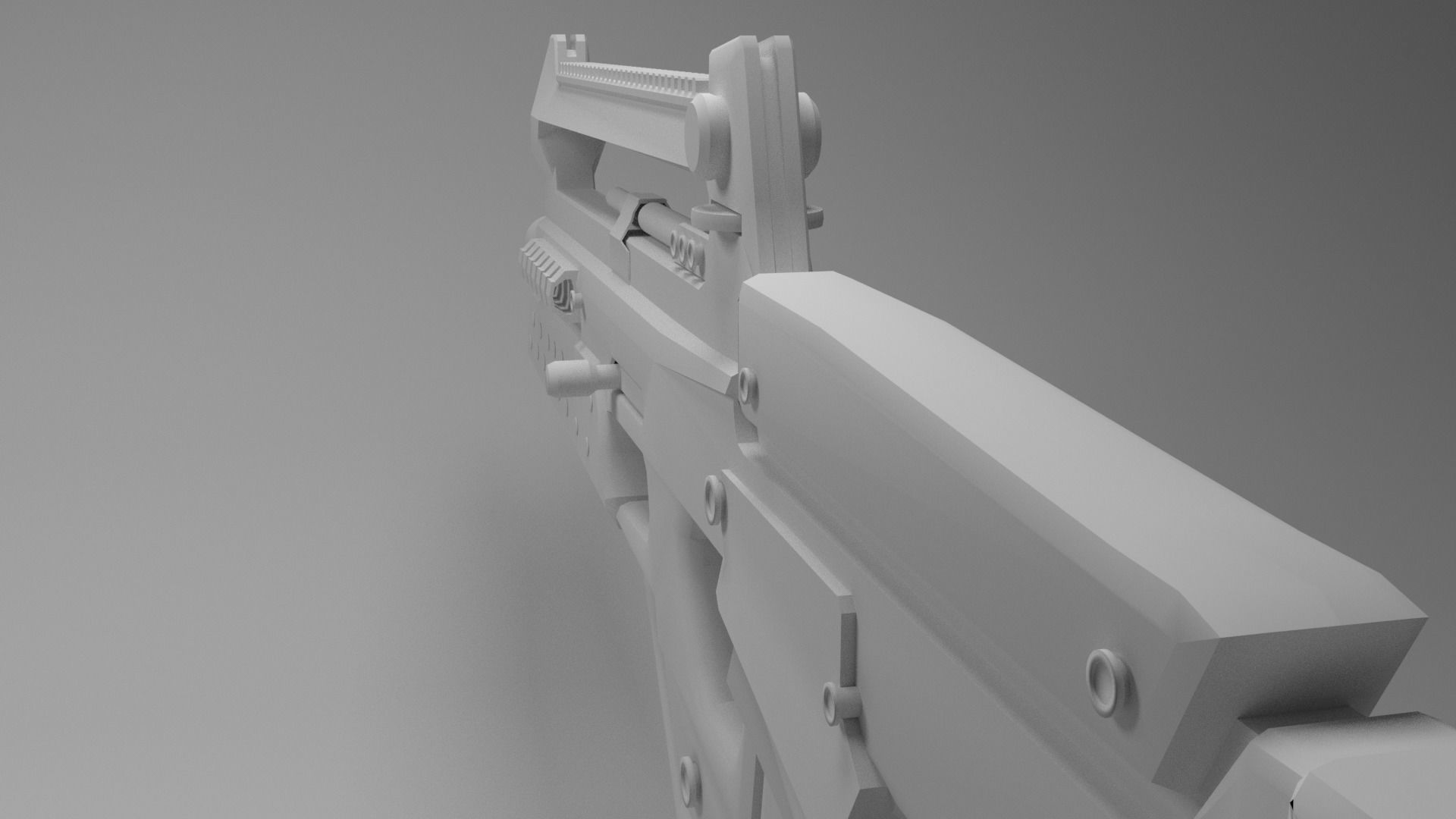 futuristic gun 3D model | CGTrader