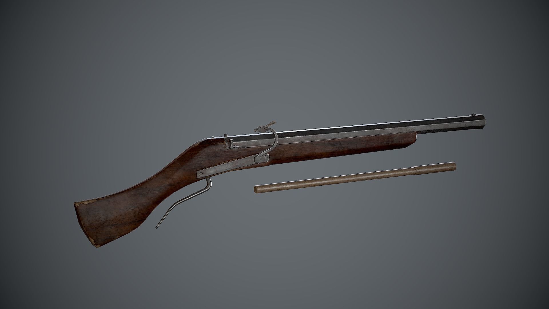 3D model Arquebus Medieval VR / AR / low-poly | CGTrader