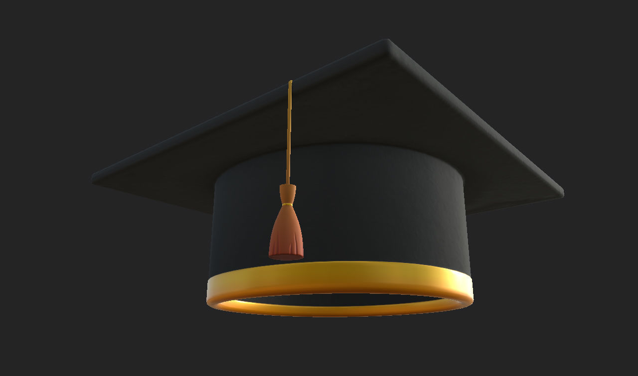 3D model Graduation Cap VR / AR / low-poly | CGTrader