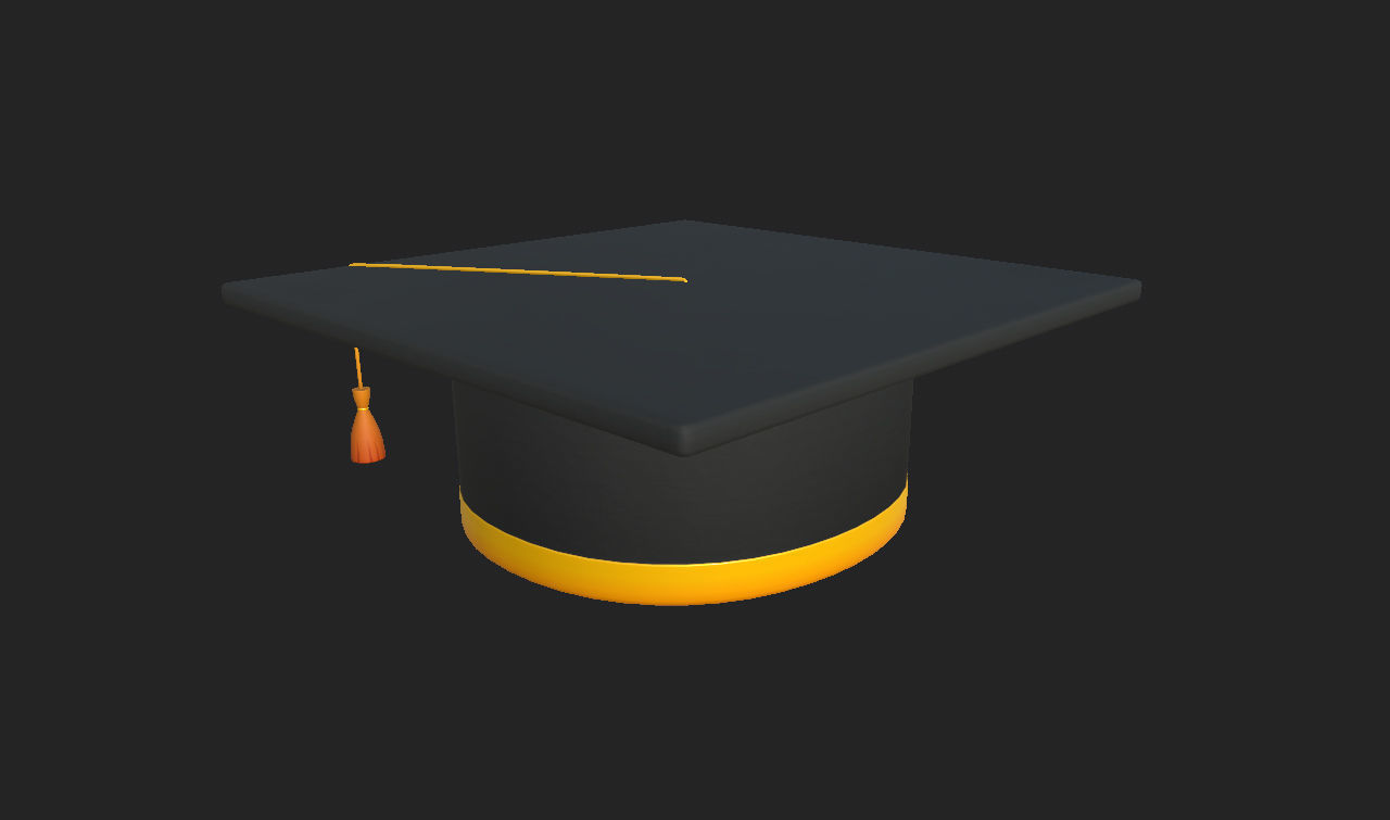 3D model Graduation Cap VR / AR / low-poly | CGTrader