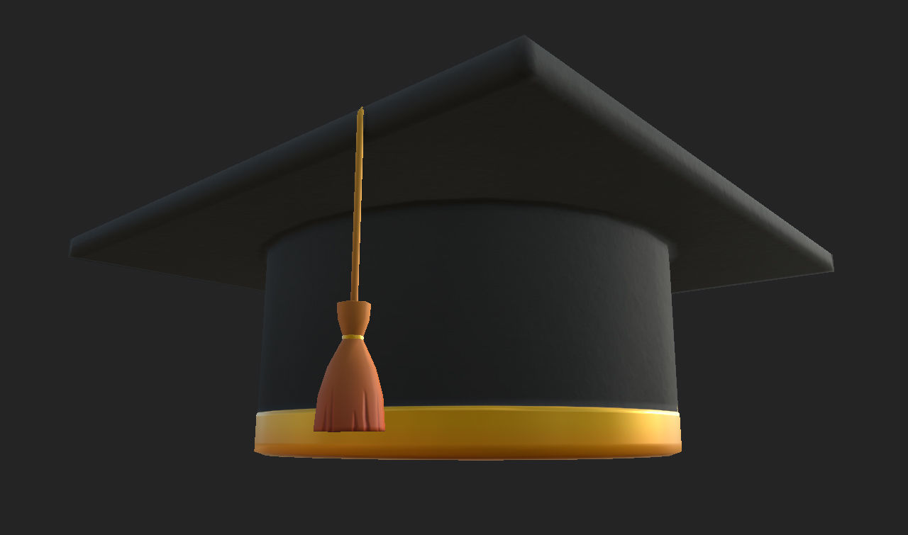 3D model Graduation Cap VR / AR / low-poly | CGTrader