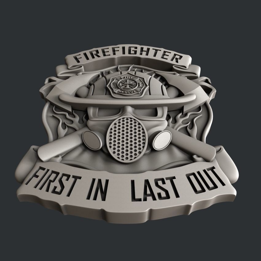 3d STL models for CNC router Firefighter 3D model | CGTrader
