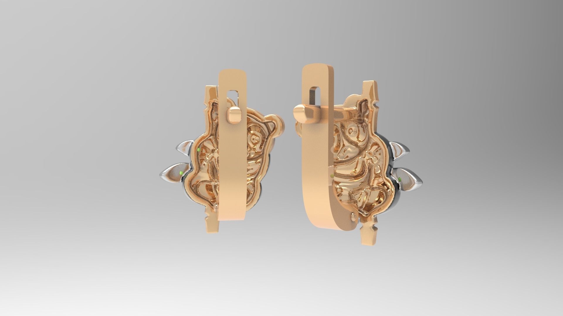 Baby panda earrings 3D model 3D printable | CGTrader