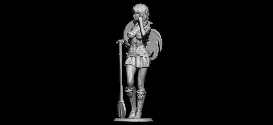 amazonka with axe free 3D model 3D printable | CGTrader