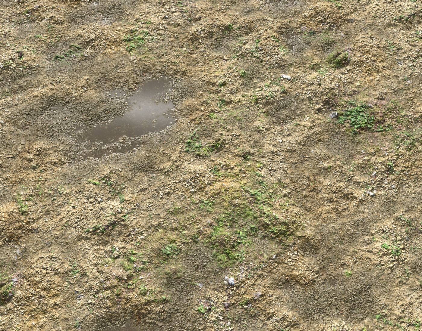 Muddy terrain and puddles 2 PBR Texture | CGTrader