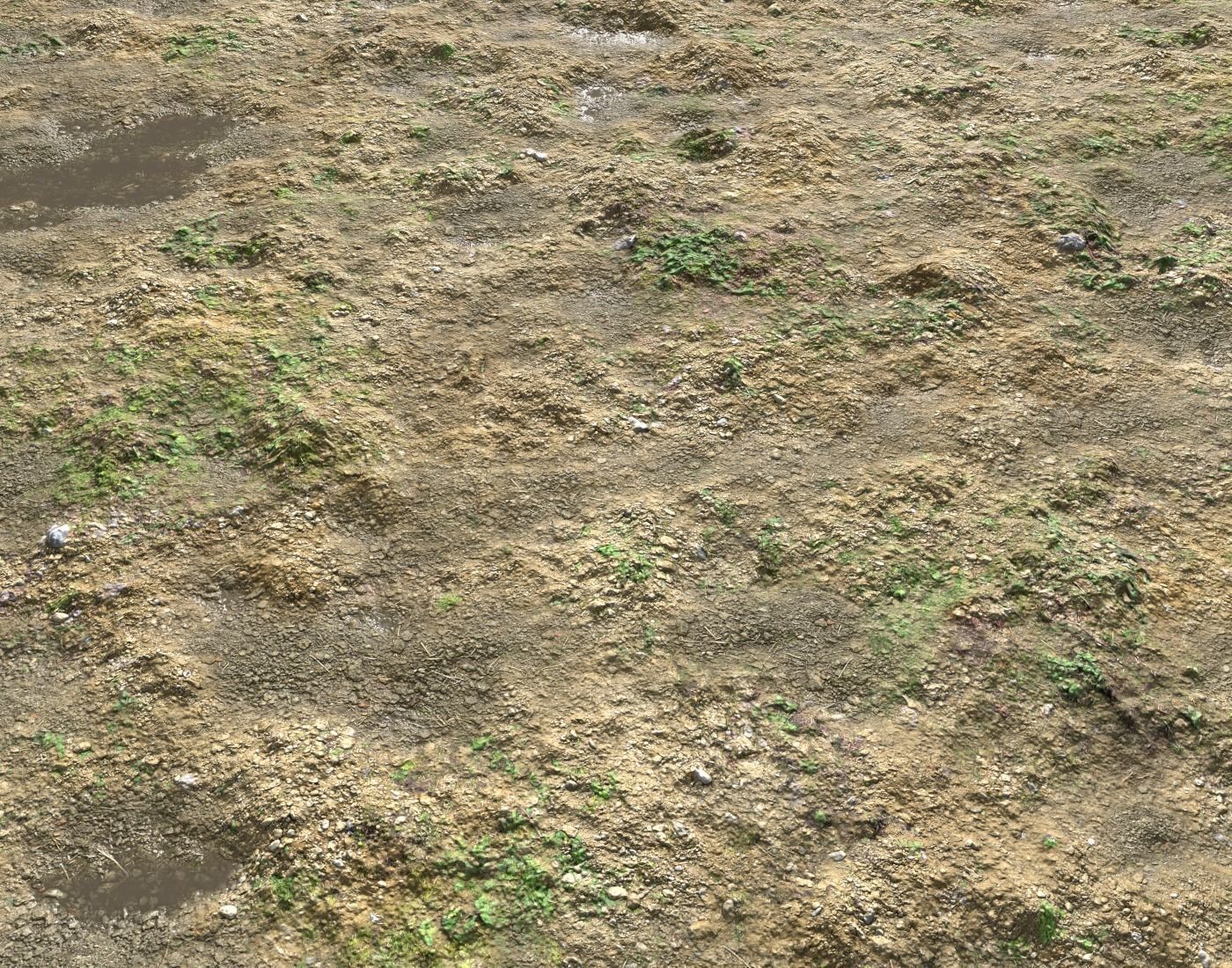 Muddy terrain and puddles 2 PBR Texture | CGTrader