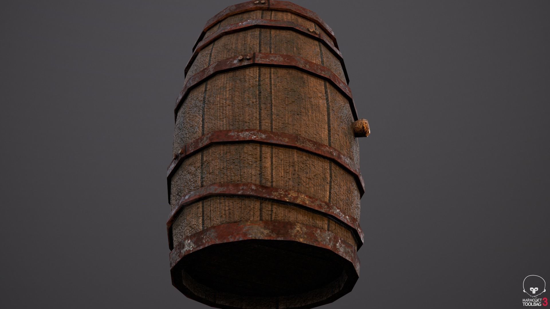 Medieval Wine Barrel Sample of The Dwarf Dungeon free VR / AR / low ...