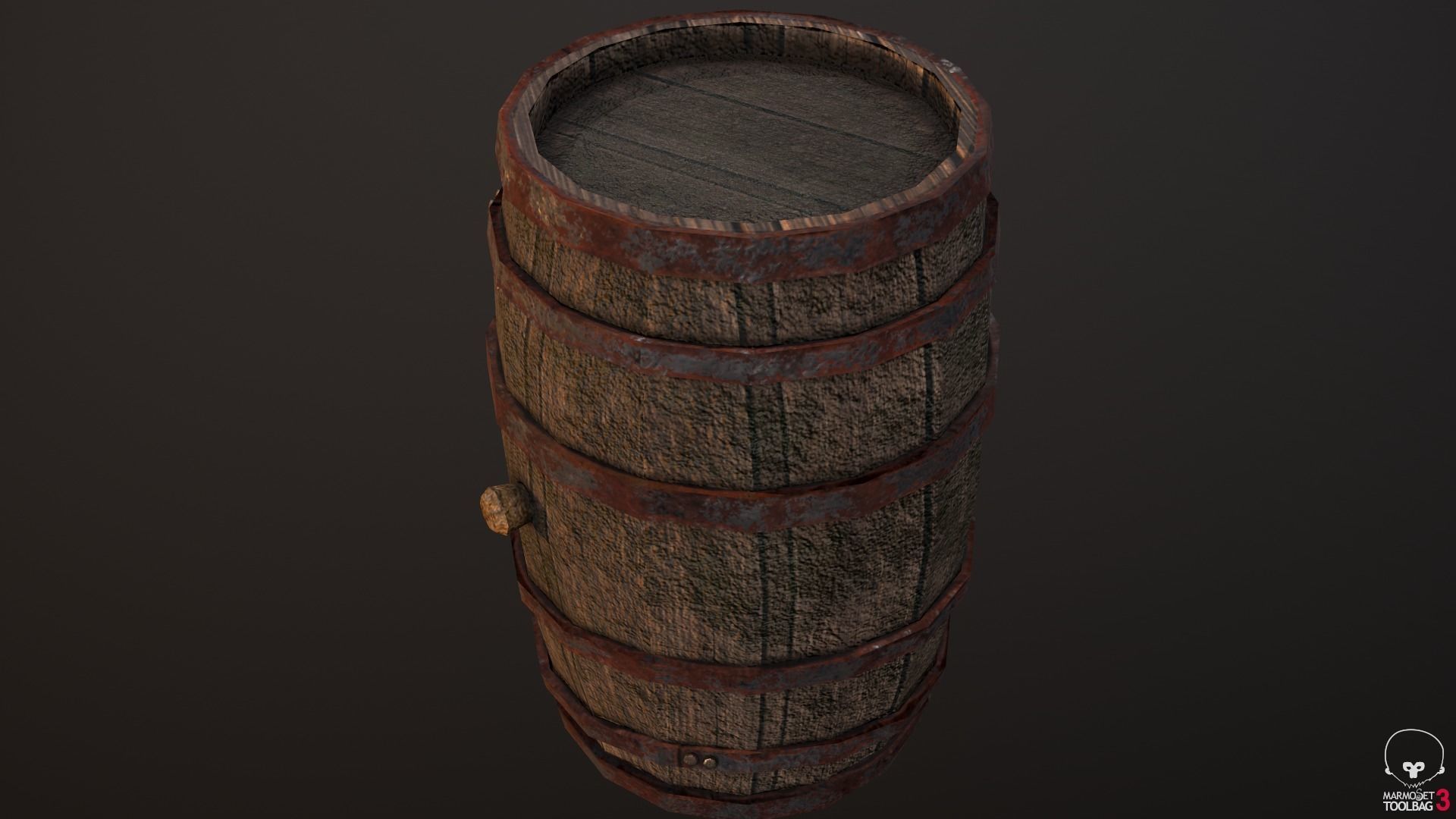 Medieval Wine Barrel Sample of The Dwarf Dungeon free VR / AR / low ...