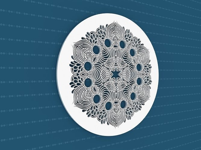 Mandala circle 3D model | CGTrader