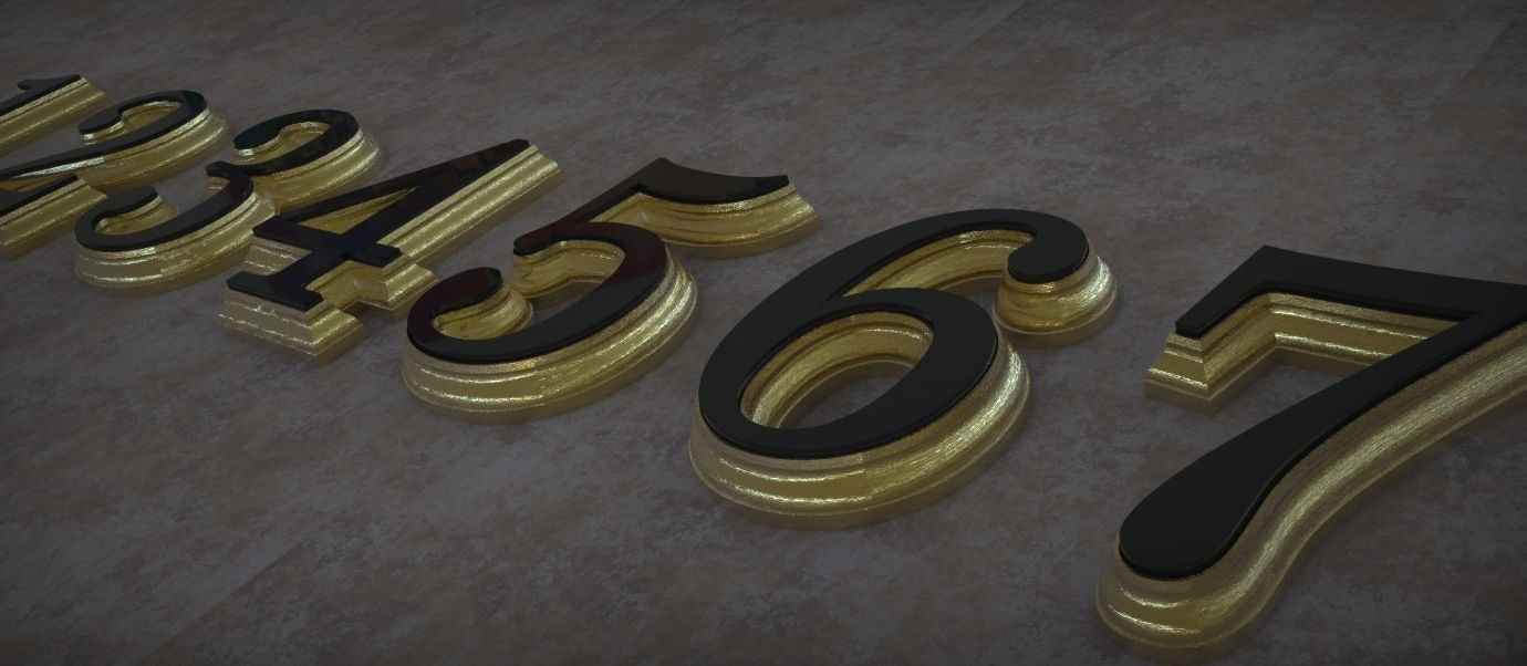 LED house numbers free 3D model 3D printable | CGTrader