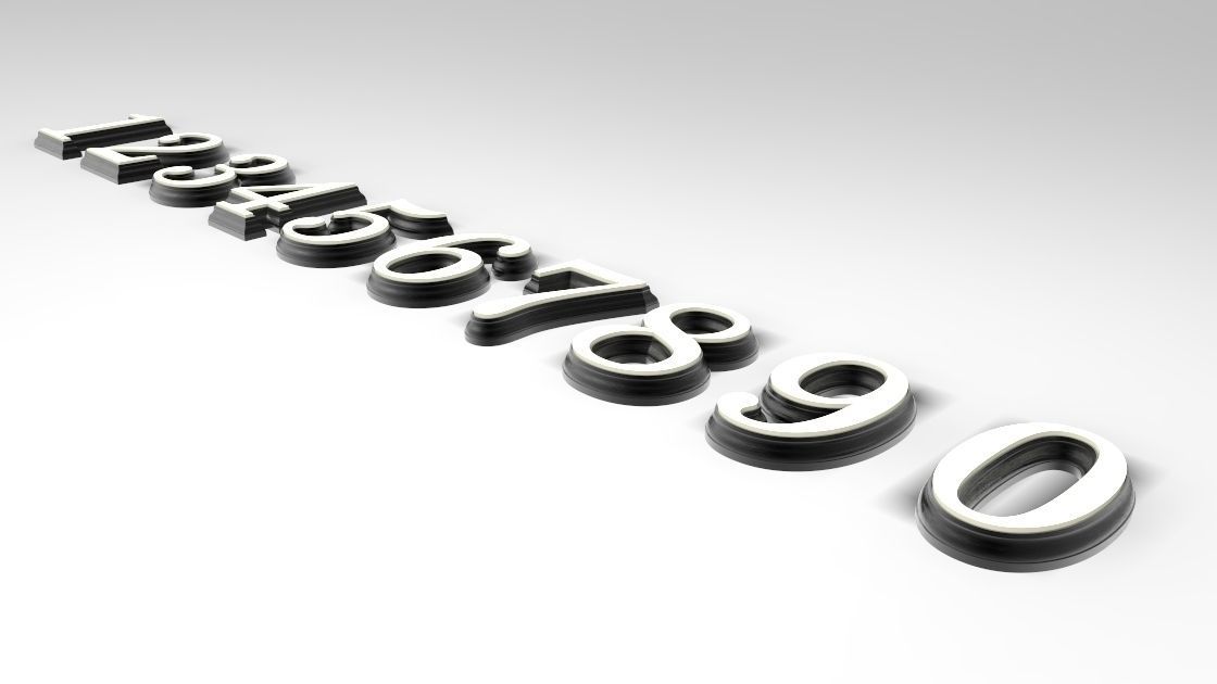 LED house numbers free 3D model 3D printable | CGTrader