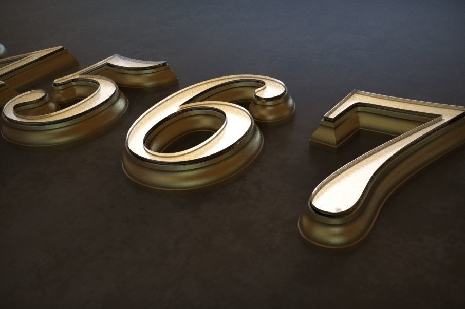 LED house numbers free 3D model 3D printable | CGTrader