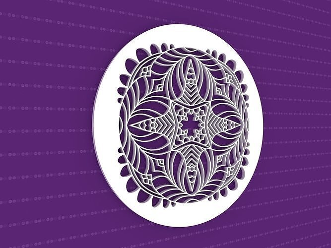 Mandala wall art 3D model | CGTrader