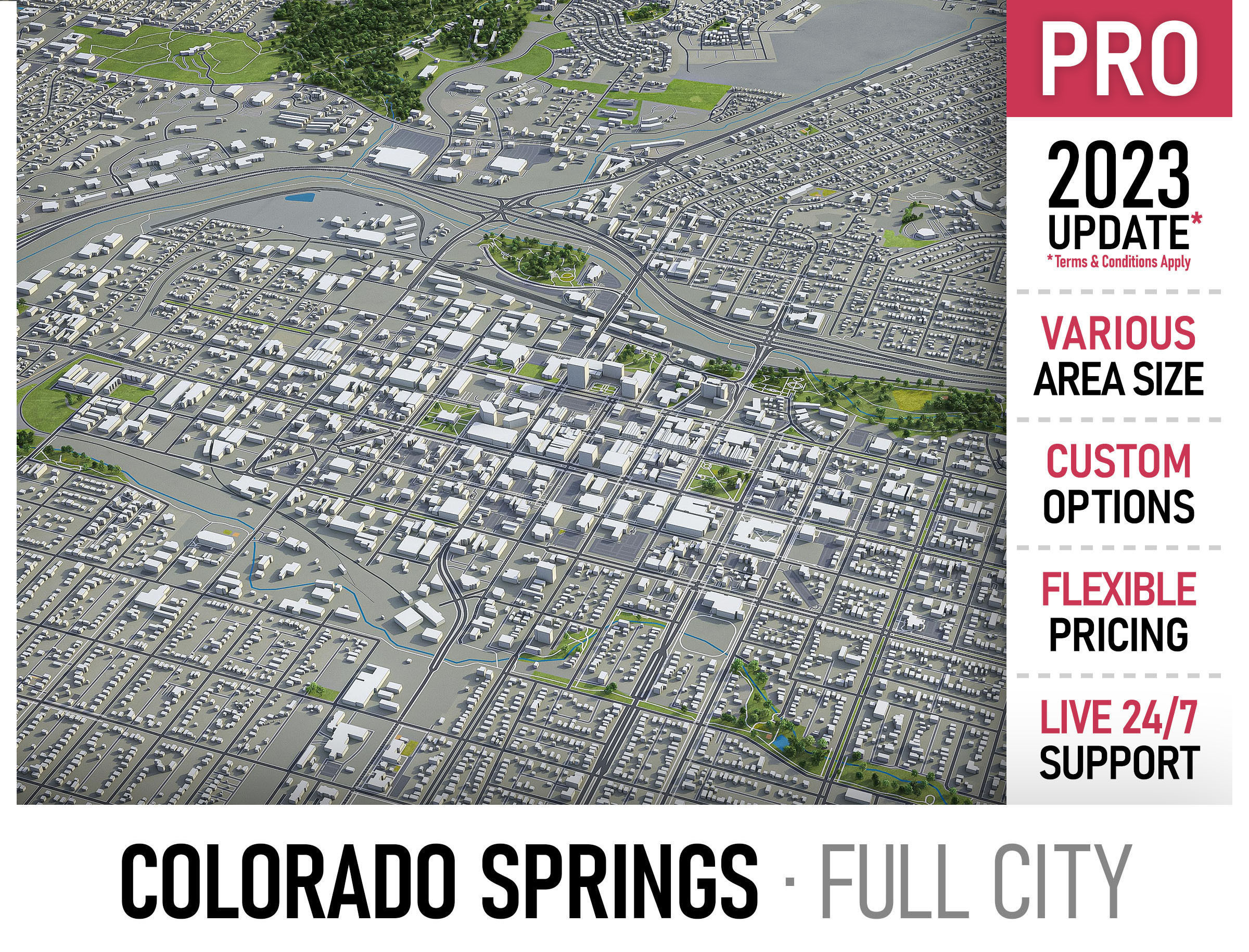 3D model Colorado Springs VR / AR / low-poly | CGTrader