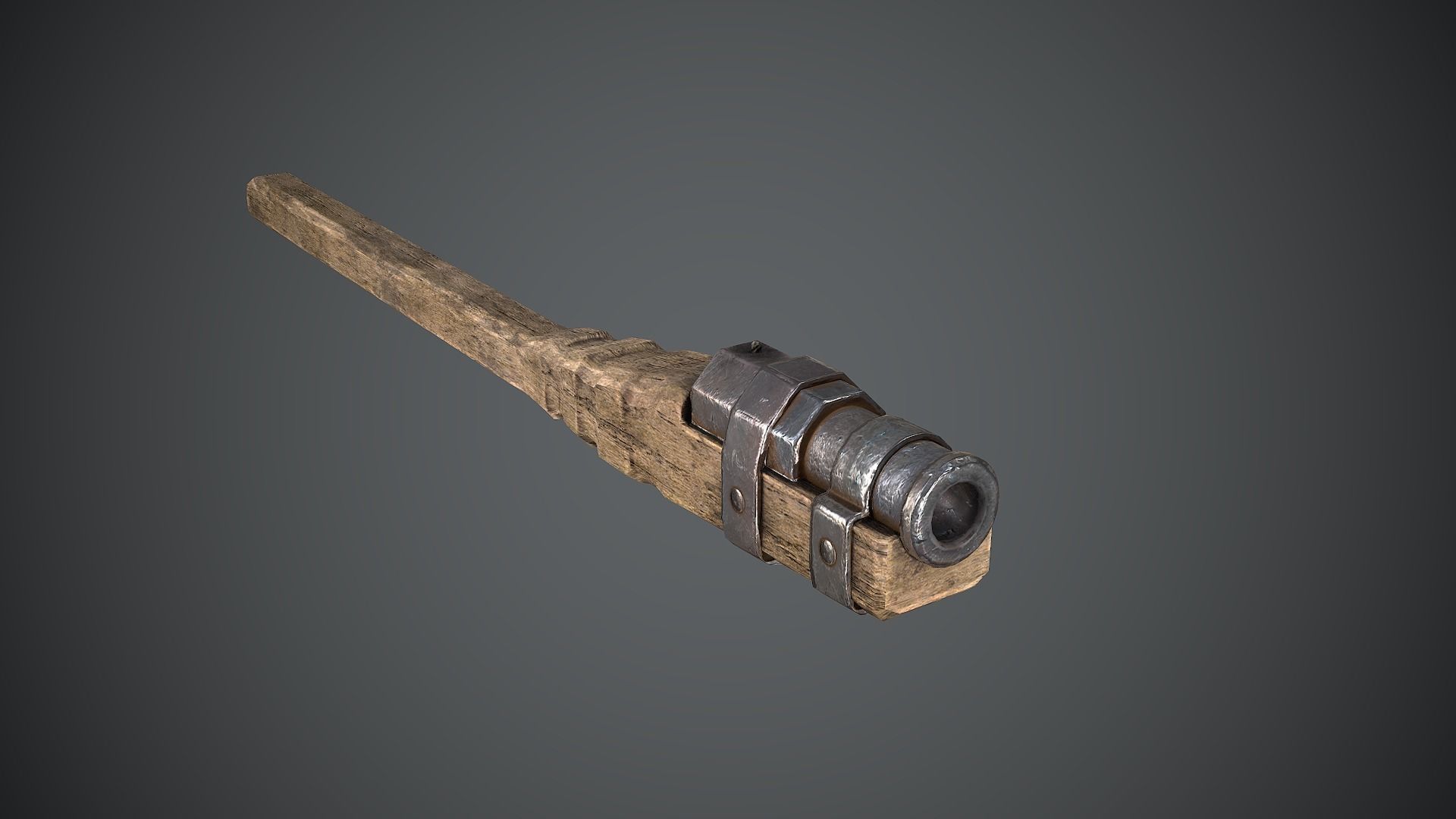 3D model Hand Cannon Medieval VR / AR / low-poly | CGTrader
