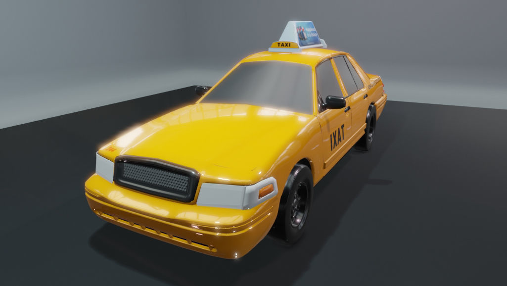 3D model Lowpoly taxi cab VR / AR / low-poly | CGTrader