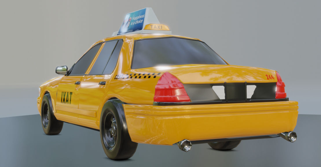 3D model Lowpoly taxi cab VR / AR / low-poly | CGTrader