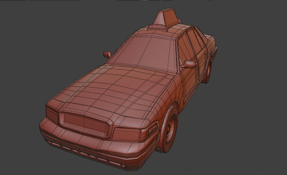 3D model Lowpoly taxi cab VR / AR / low-poly | CGTrader