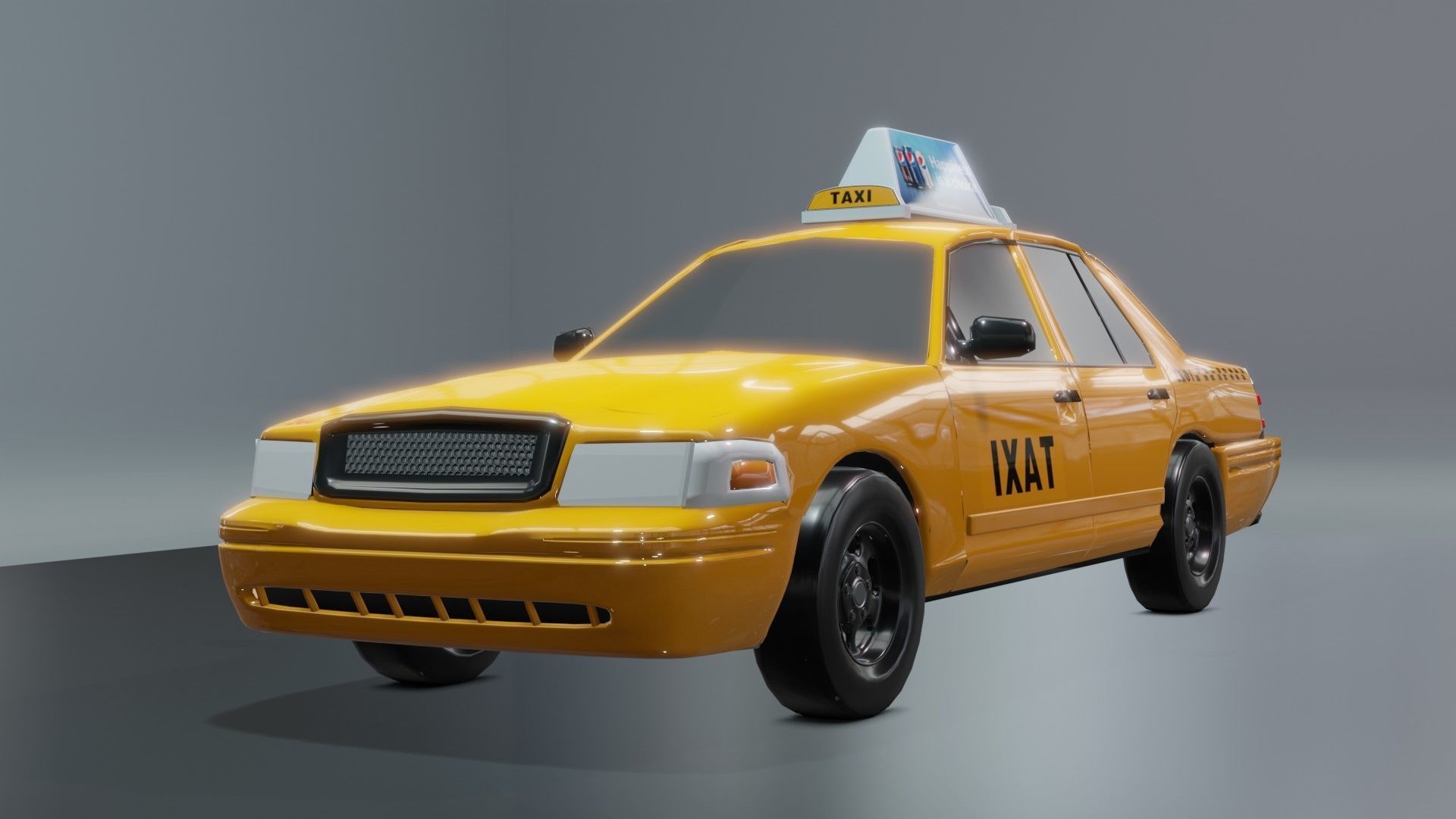 3D model Lowpoly taxi cab VR / AR / low-poly | CGTrader