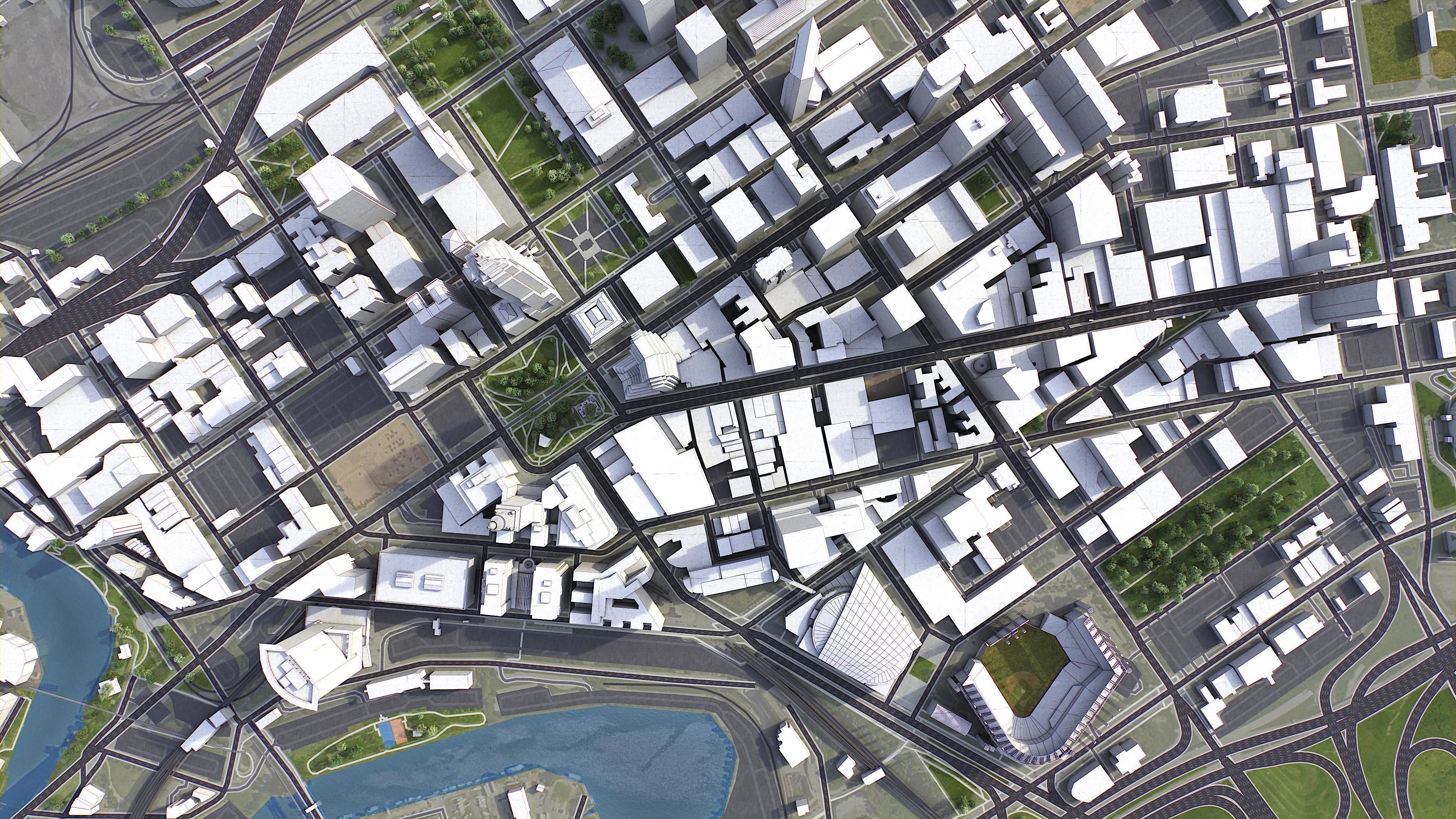 3D model Cleveland - 3D City Model VR / AR / low-poly | CGTrader