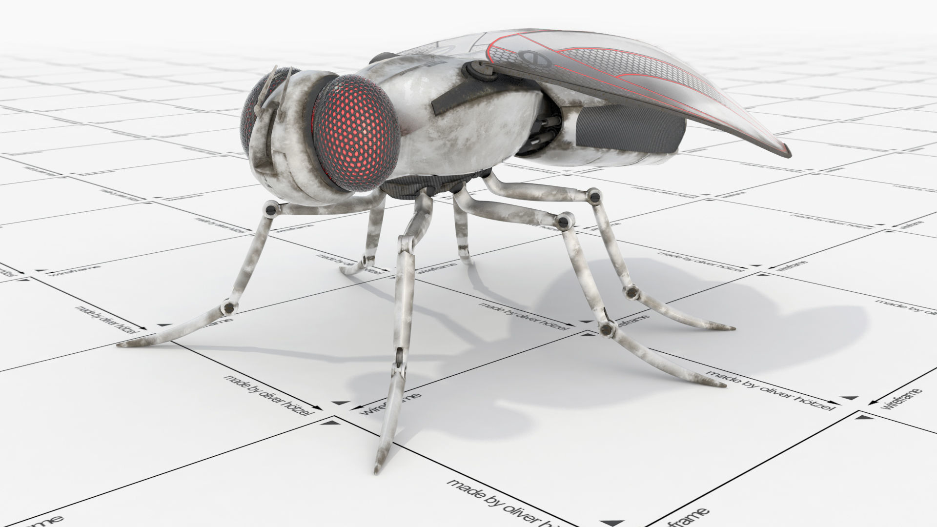 Robot Fly 3D model rigged | CGTrader