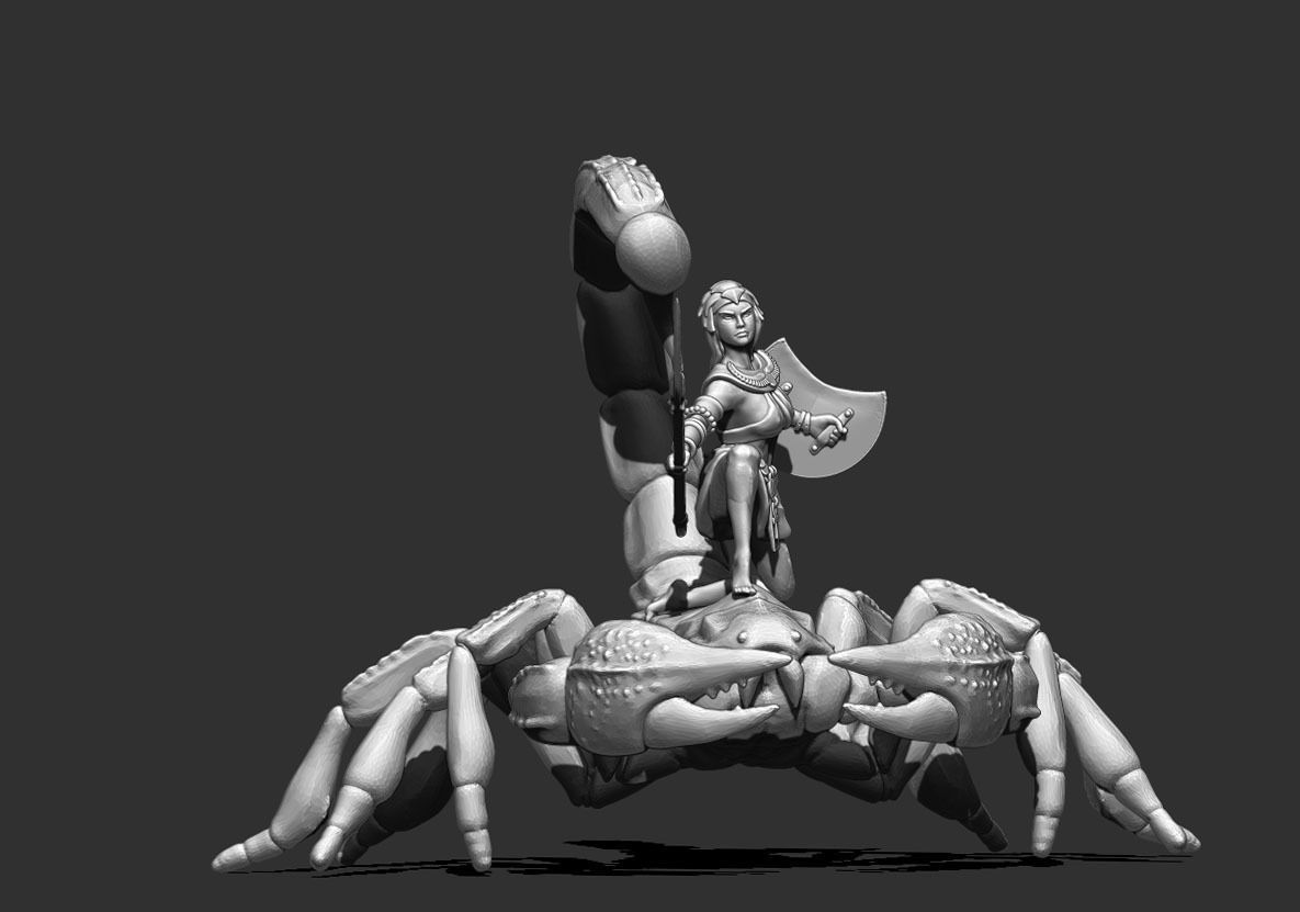 Scorpion rider 35mm scale - 61mm height 3D model 3D printable | CGTrader