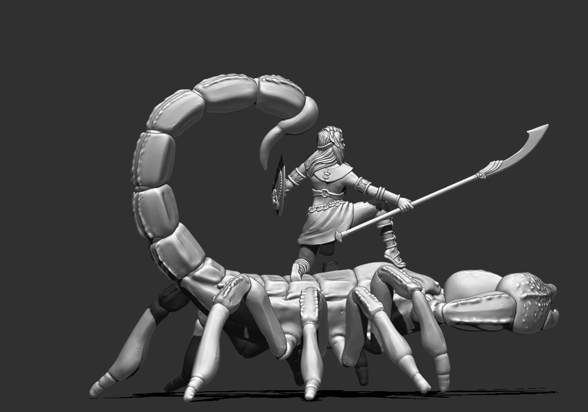 Scorpion rider 35mm scale - 61mm height 3D model 3D printable | CGTrader